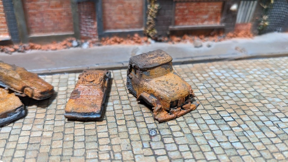 11 Cars as "Scrapyard" Set in Real Rust Painted (Rusty) or Unpainted ...