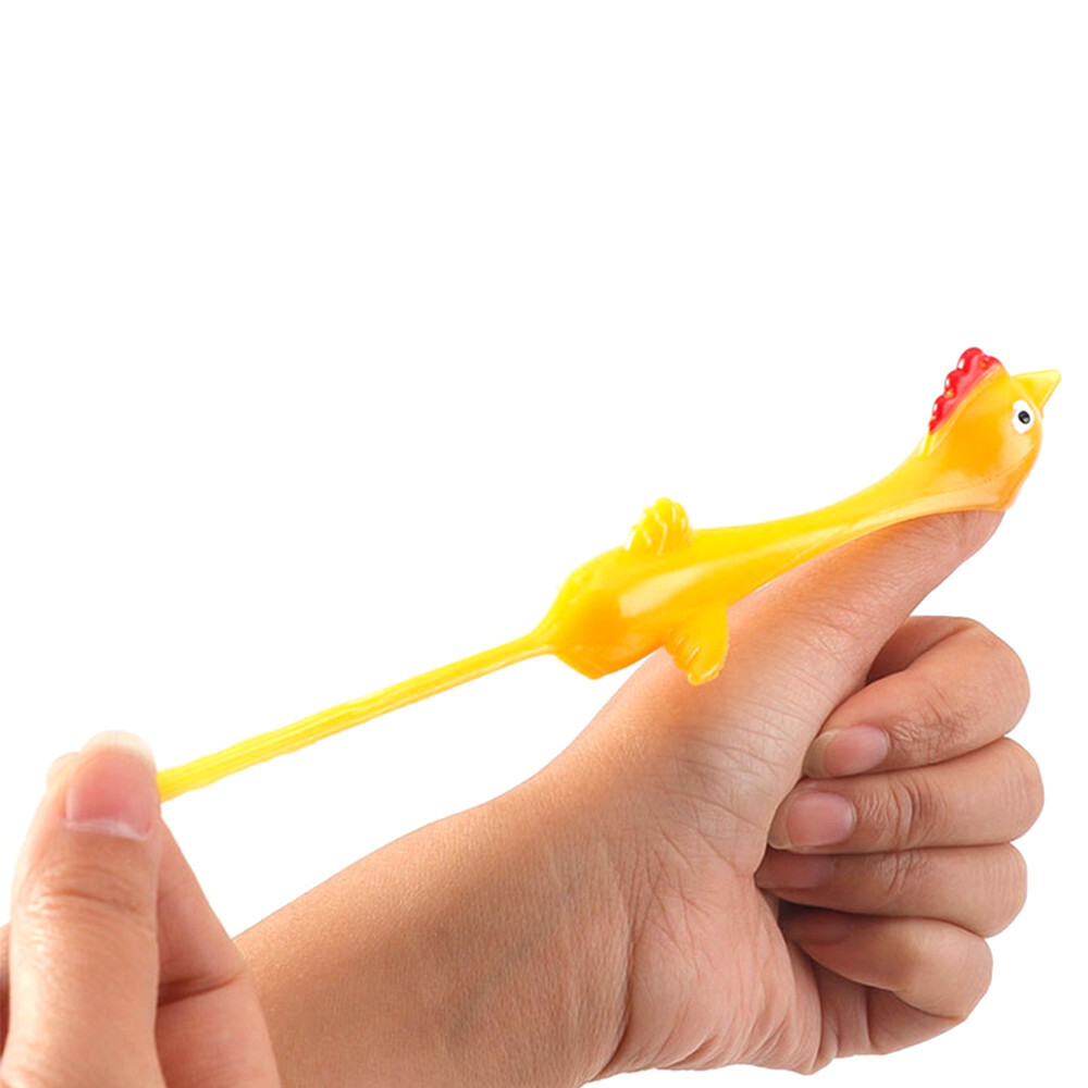 10PCS Slingshot Finger Toy Animal Chick Finger Elastic Flying Catapult ...