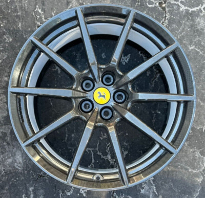 20x11 Ferrari OEM Genuine Carbon Fiber Rear Wheel Rim for 488 & F8 ...
