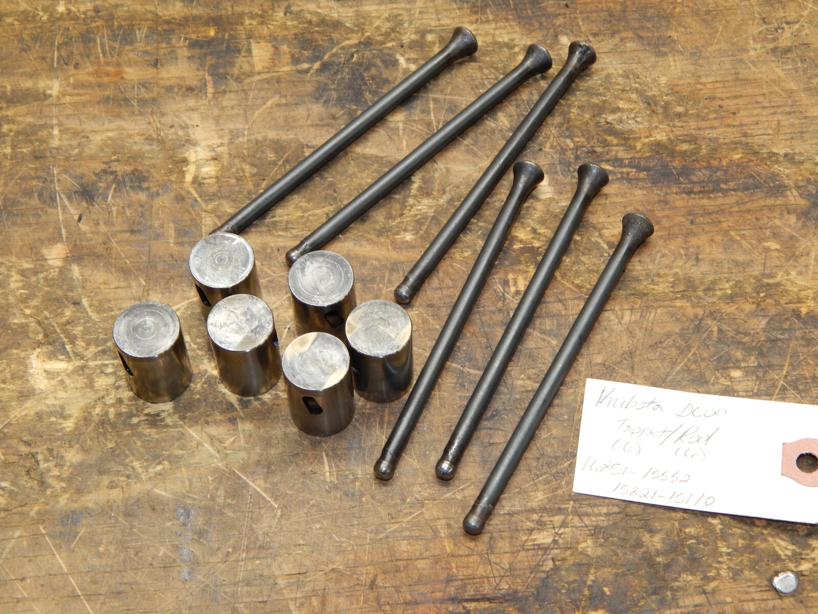 Kubota D600 Diesel Engine- Engine Tappet/Rod SET 16851-15552, 15821 ...