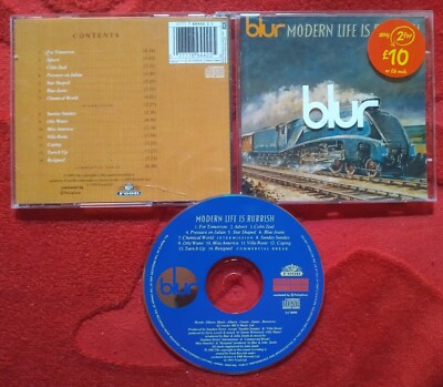 BLUR - MODERN LIFE IS RUBBISH - CD 1993 - (C/D NM/EX) ORIGINAL press 14 ...