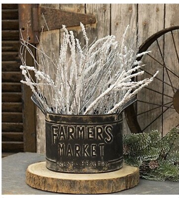 Rustic Farmhouse Farmers Market Bucket | eBay