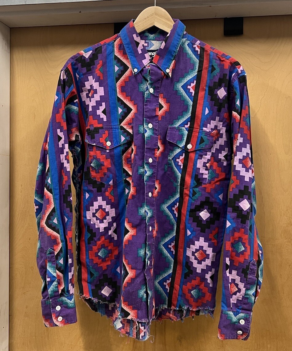 VTG Wrangler Brushpopper Western Aztec Striped X-Long… - Gem