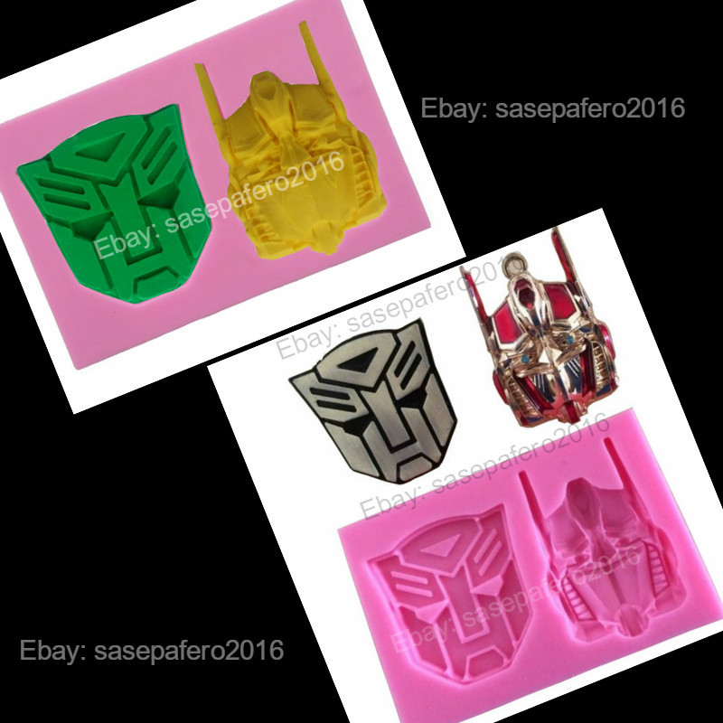 Transformers silicone mold 2 cavities for fondant, chocolate, clay ...