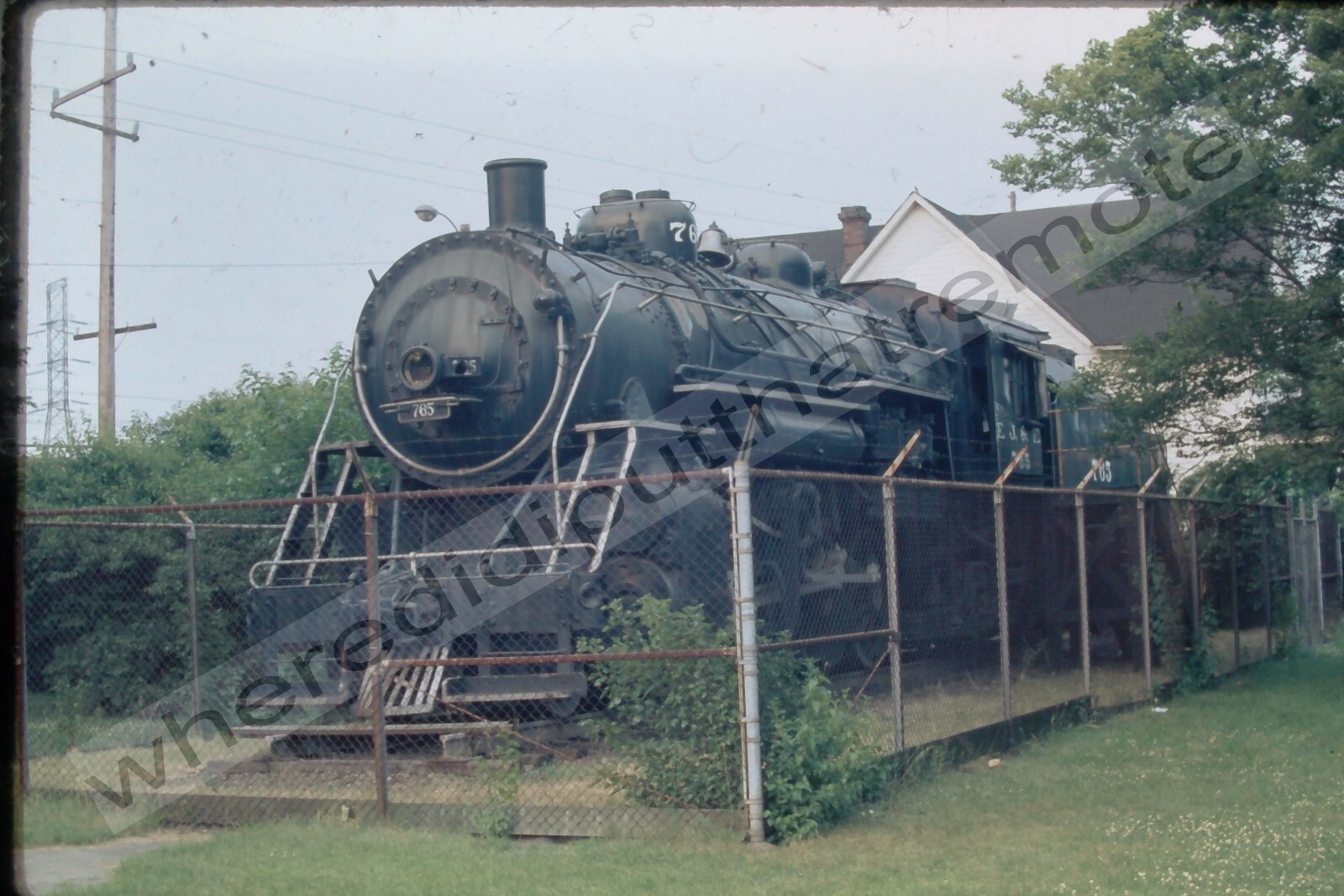 Original Slide Elgin Joliet & Eastern RR EJ&E 765 2-8-2 Gary IND 7-9 ...