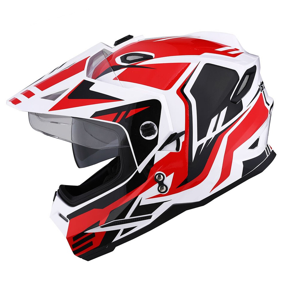 1Storm Dual Sport Motorcycle Off Road Full Face Dual Visor Helmet ...