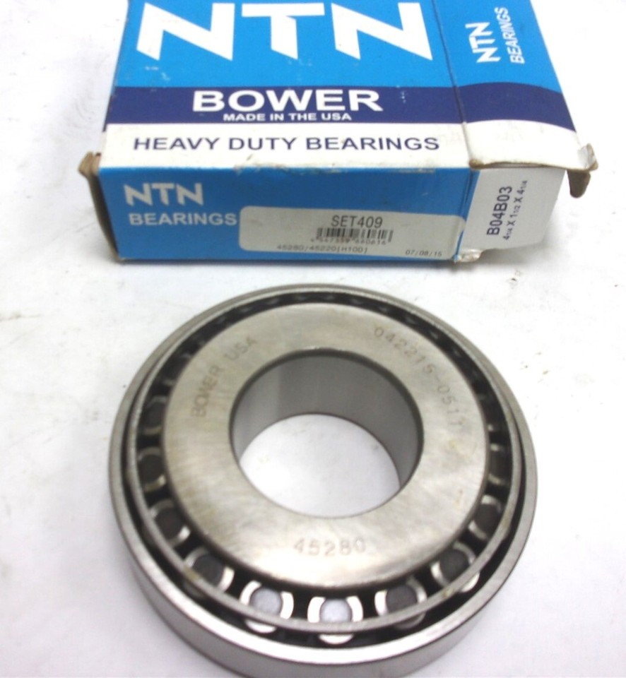 SET409 NEW OEM NTN BOWER TAPERED ROLLER BEARING SET 45280 CONE 45220 ...