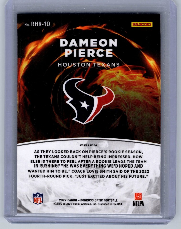 2022 Donruss Optic #RHR-10 Dameon Pierce Red Hot Rookies | eBay