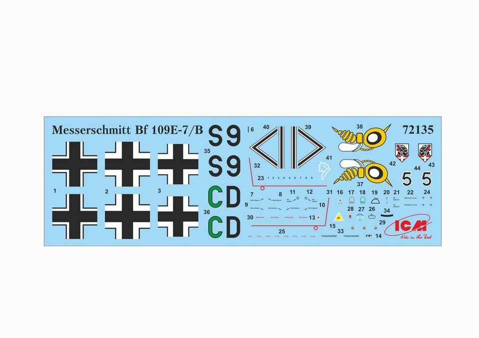 ICM ICM 1/72 German Messerschmitt BF109E-7/B Fighter Bomber Plastic ...