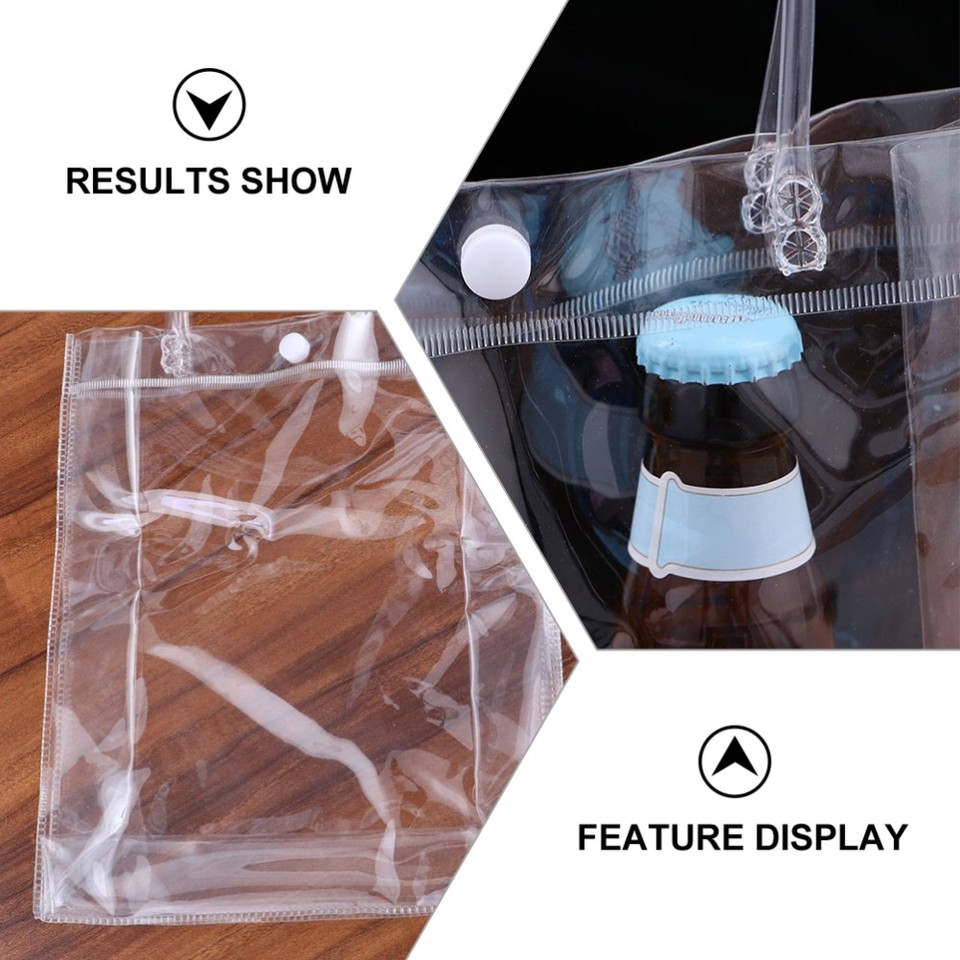 8 Pcs PVC Handbag Tote Plastic Clear Bags for Packaging Shopping | eBay