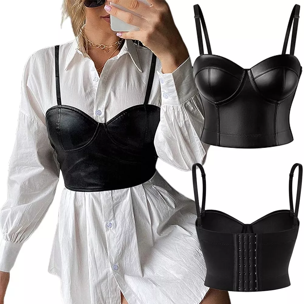 Black Bustier Crop Top