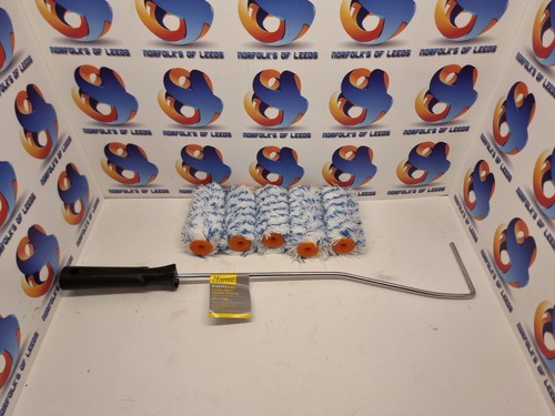 Harris 6pc Paint Roller Set Long Reach Radiator Handle 4" Mini Frame ...