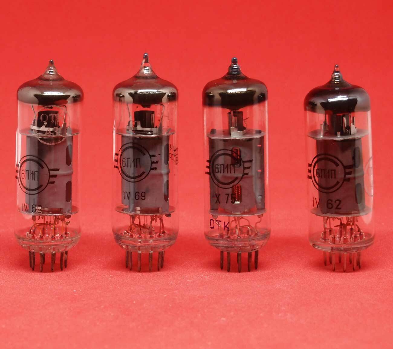 +QUAD 4 pcs x 6P1P-EV 6П1П-ЕВ~ 6AQ5~ EL90~ N727~ 6L31~ CV1862 USSR ...