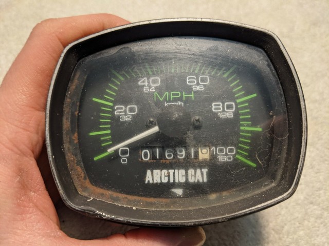 Vintage Arctic Cat Snowmobile Speedometer Odometer NOS 0120-285 for ...