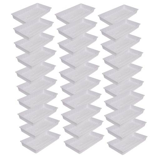 SUNPACK 10” x 20” Extra Strength Plastic Seeding Tray, White, 2.5" (Pack of 30) | eBay