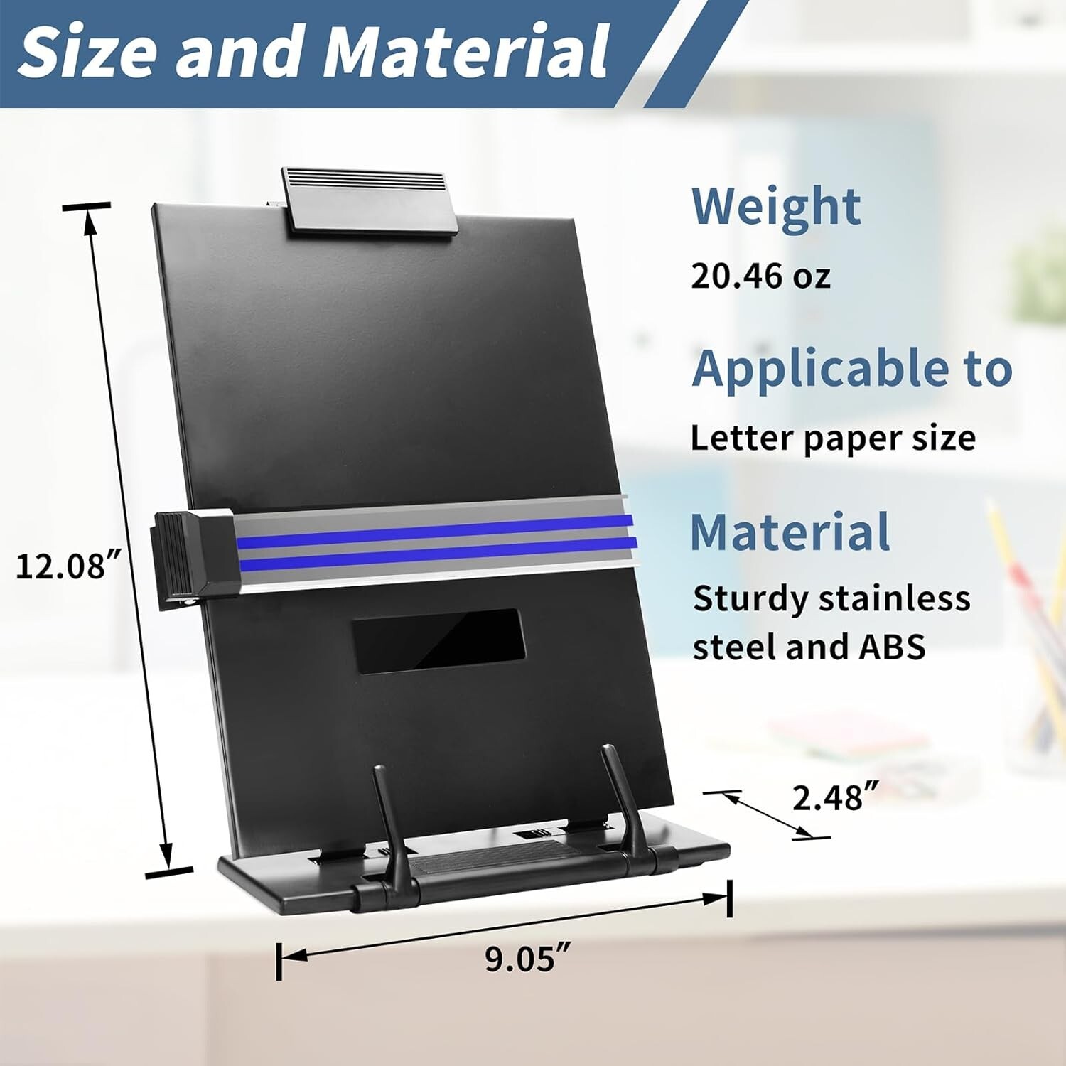 Adjustable Book Holder High Quality Metal Desktop Document Holder ...
