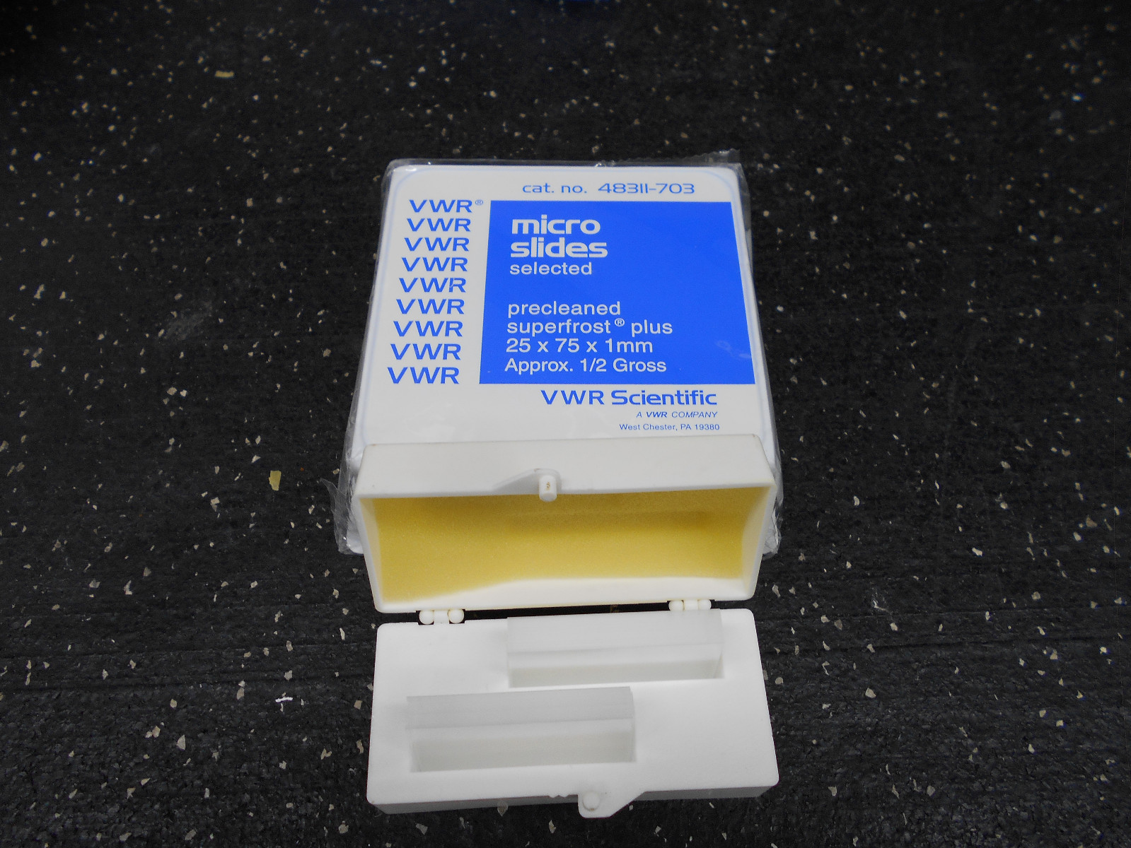 VWR SCIENTIFIC 48311-703 SUPERFROST PLUS SLIDES 24 X 75 X 1 MM & 48393 ...