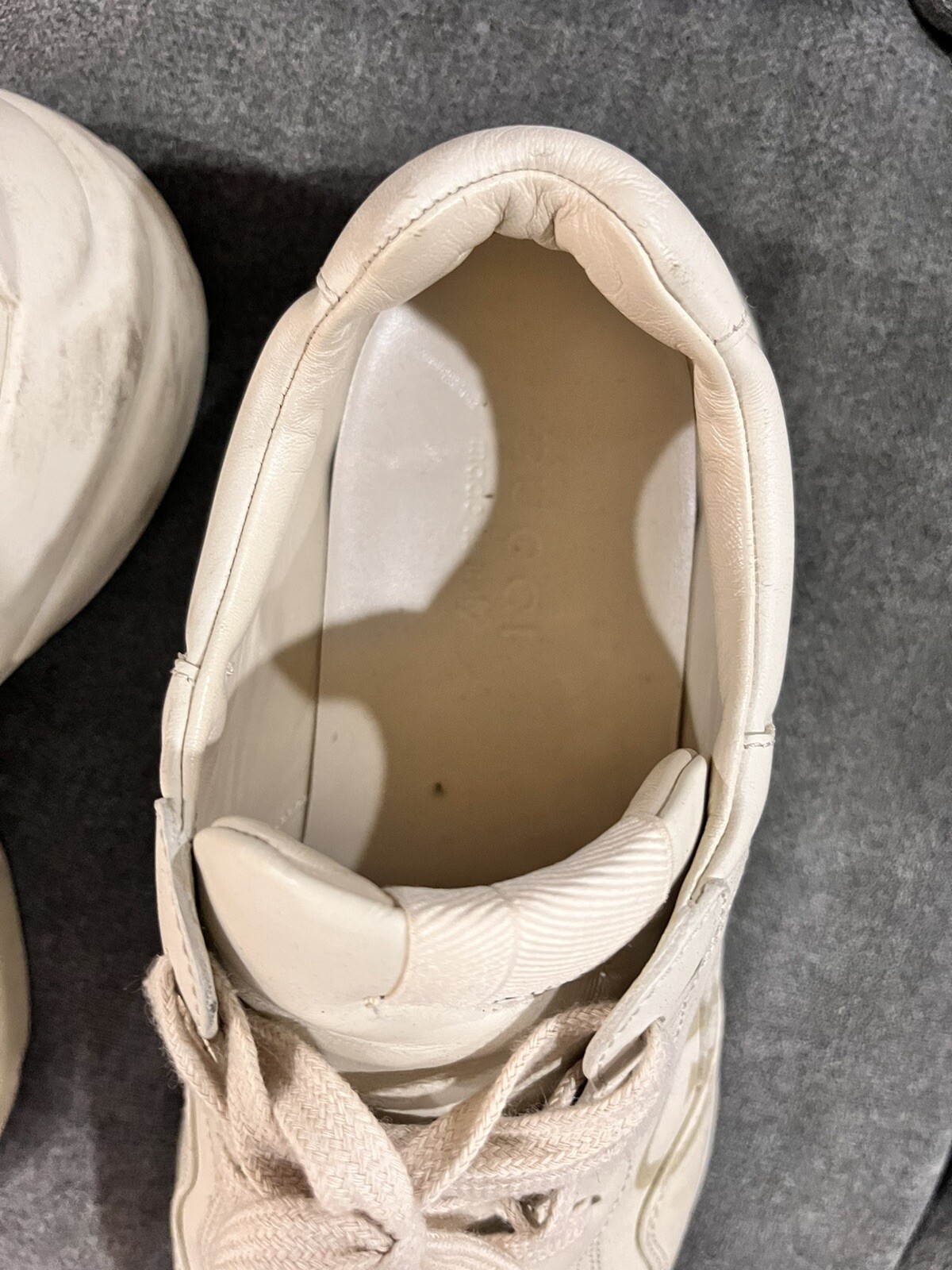 Gucci Rython Classic Old logo leather 8/5 Men's Sneak… - Gem