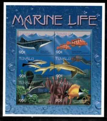 Tuvalu 2000 - SC 822 - Marine Life, Fish - Sheet of 6 Stamps - MNH | eBay