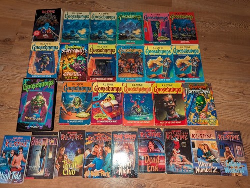Vintage 90s Goosebumps Fear Street 26 Book Lot / R.L. Stine + VHS Tape ...