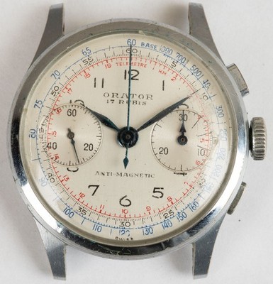 Vintage Orator Mechanical Chronograph Man's Watch Runs! | eBay