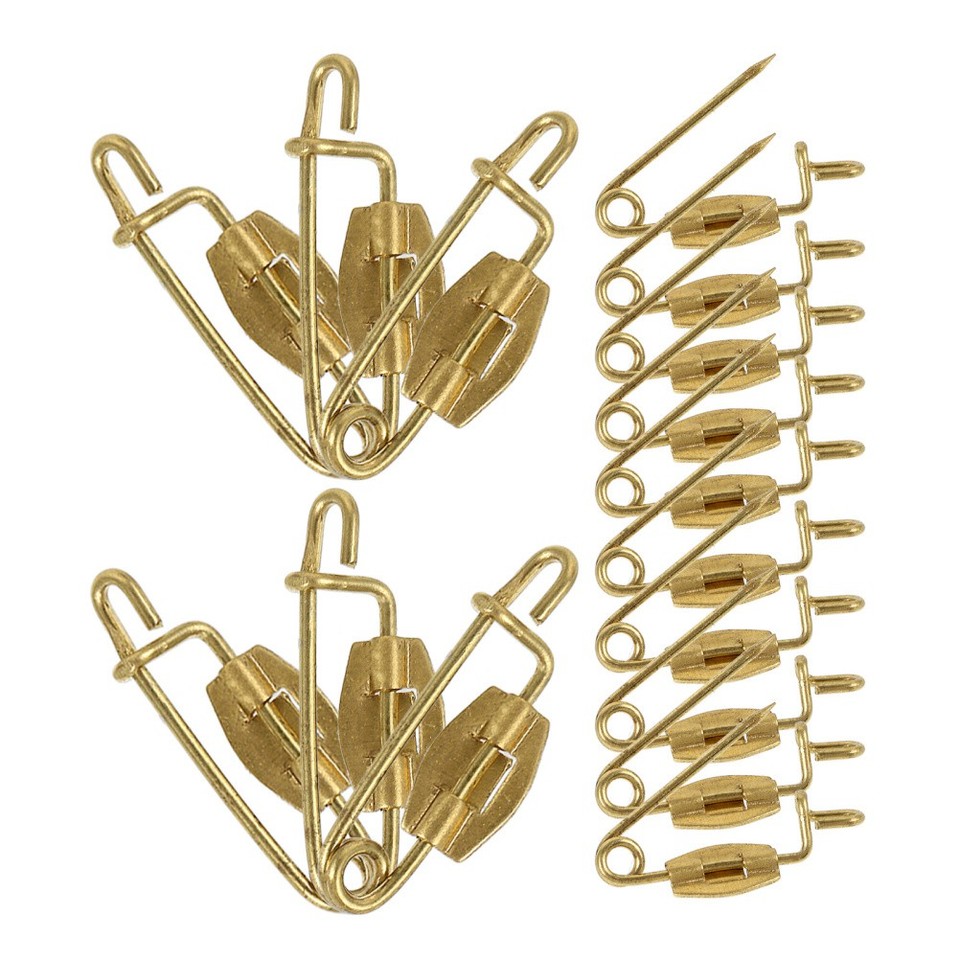 50Pcs P-shaped Pins Sewing Pins Badge Base Pins Metal Safety Pins Metal ...