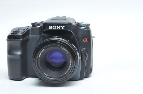 Sony Alpha A100 10.2MP Digital SLR Camera W/Minolta AF 50mm F1.7 Lens ...