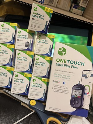 300 One Touch Ultra Plus Blood Glucose Test Strips Plus Free Meter 2026 ...