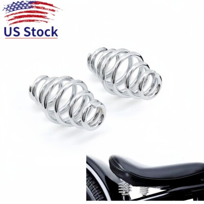 For Harley Chopper 3.14" Chrome Mounting Springs - Brand New Pair | eBay