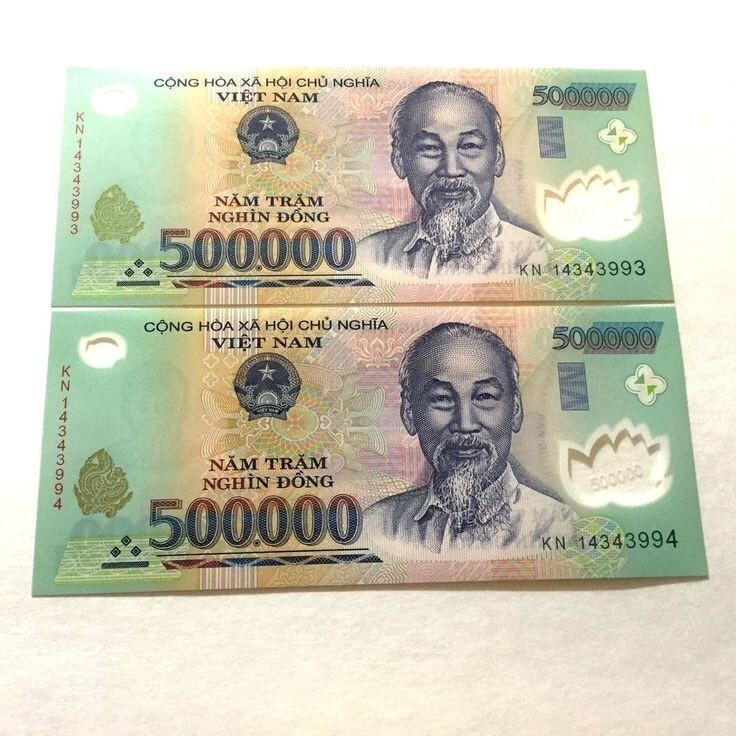 Vietnam Dong One Million (2 x 500,000) USA Seller - UNCirculated ...