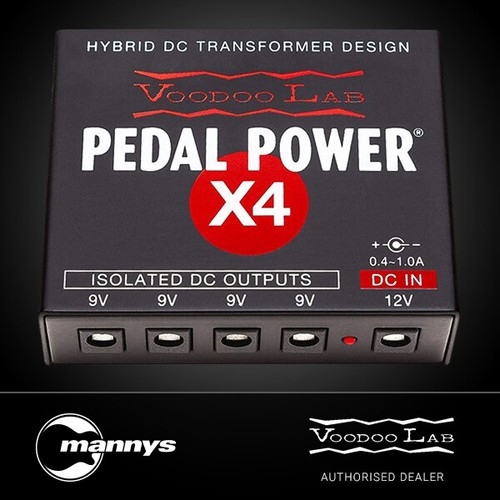 Voodoo Lab Pedal Power X4 4 Outlet Isolated Pedal Power Supply for 9 ...