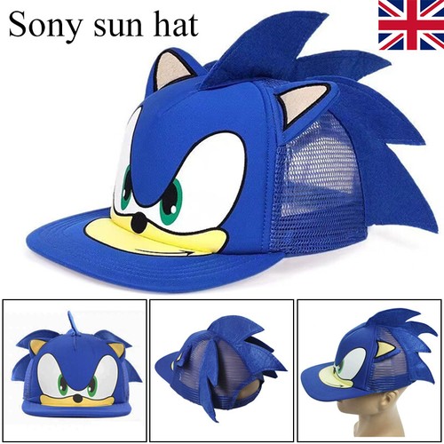 Kids Blue Sonic The Hedgehog Baseball Cap 3D Cartoon Boys Girls Hat ...