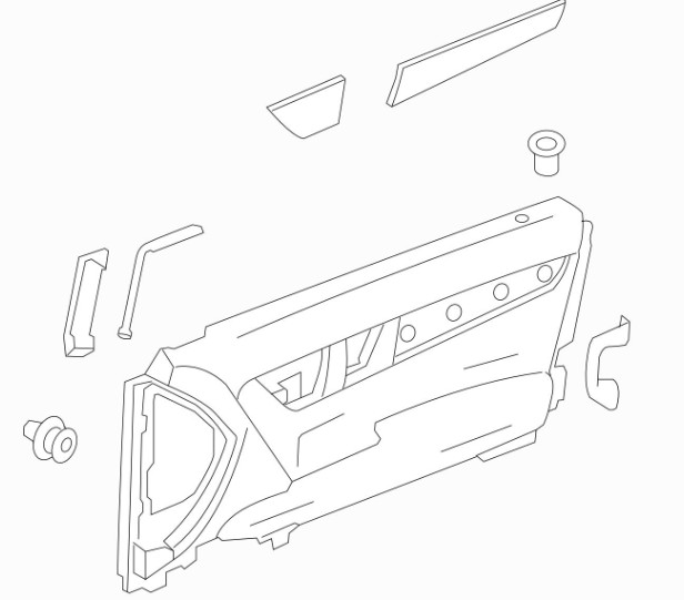 Genuine MERCEDES C Class W204 Door Panel Front Left A2047209662 Black ...