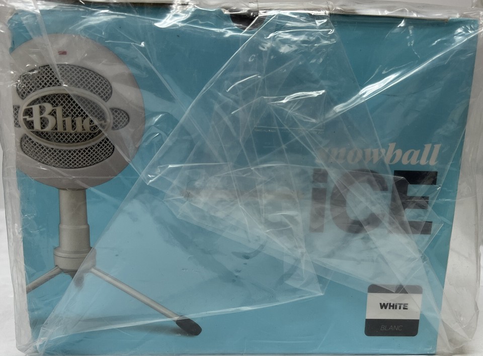 LOGITECH BLUE -- SNOWBALL ICE PLUG AND PLAY USB MICROPHONE WHITE - NEW ...