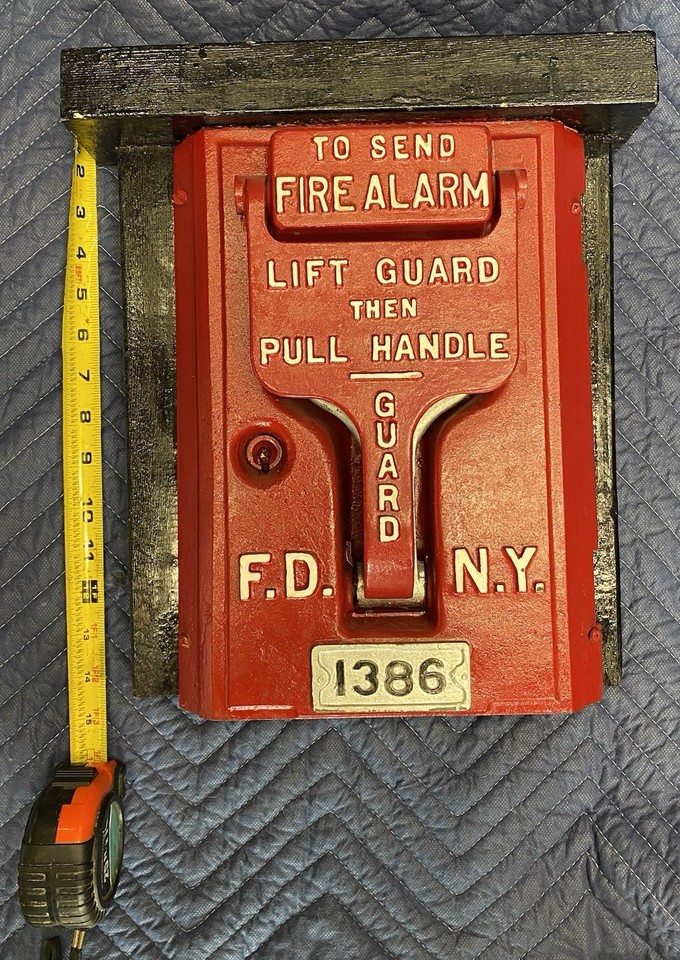 NYC FIRE ALARM PEDESTAL CALL PULL BOX FACEPLATE GAMEWELL FDNY NYFD | eBay