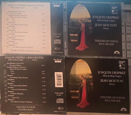 Josquin Desprez Missa Beata Virgine Jean Mouton Motets CD 1995 Harmonia ...
