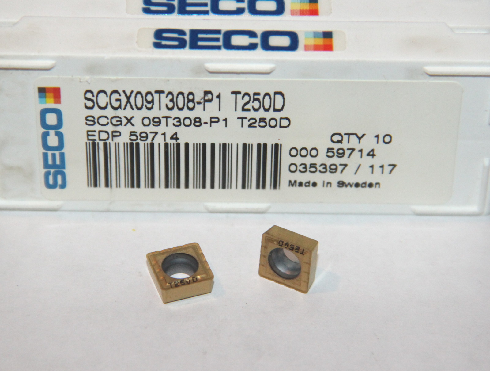 SCGX 09T308 P1 T250D SECO *** 10 INSERTS *** FACTORY PACK *** | eBay
