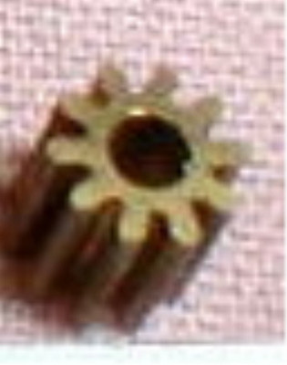 9 Tooth Regular Brass Pinion Gear 48 Pitch .078" Shaft Slot Car Vintage ...