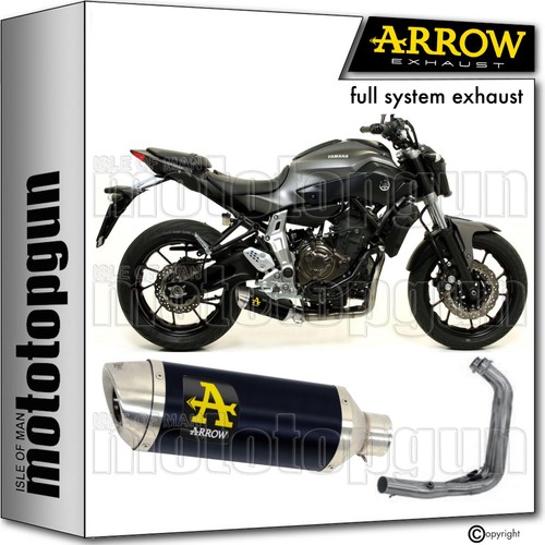 ARROW FULL SYSTEM EXHAUST CI LOW THUNDER BLACK YAMAHA MT07 MT-07 2020 ...