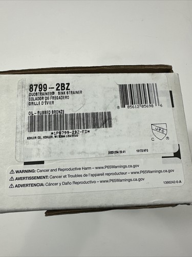 Kohler K-8799-2BZ Duostrainer Sink Strainer, Oil Rubbed Bronze NEW | eBay