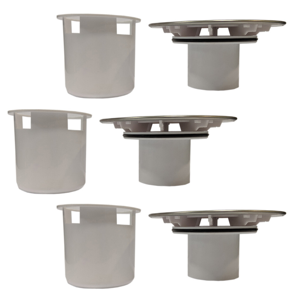 Shower Drain Waste Replacement Chrome Cap Tube Sediment Cup for 90mm ...