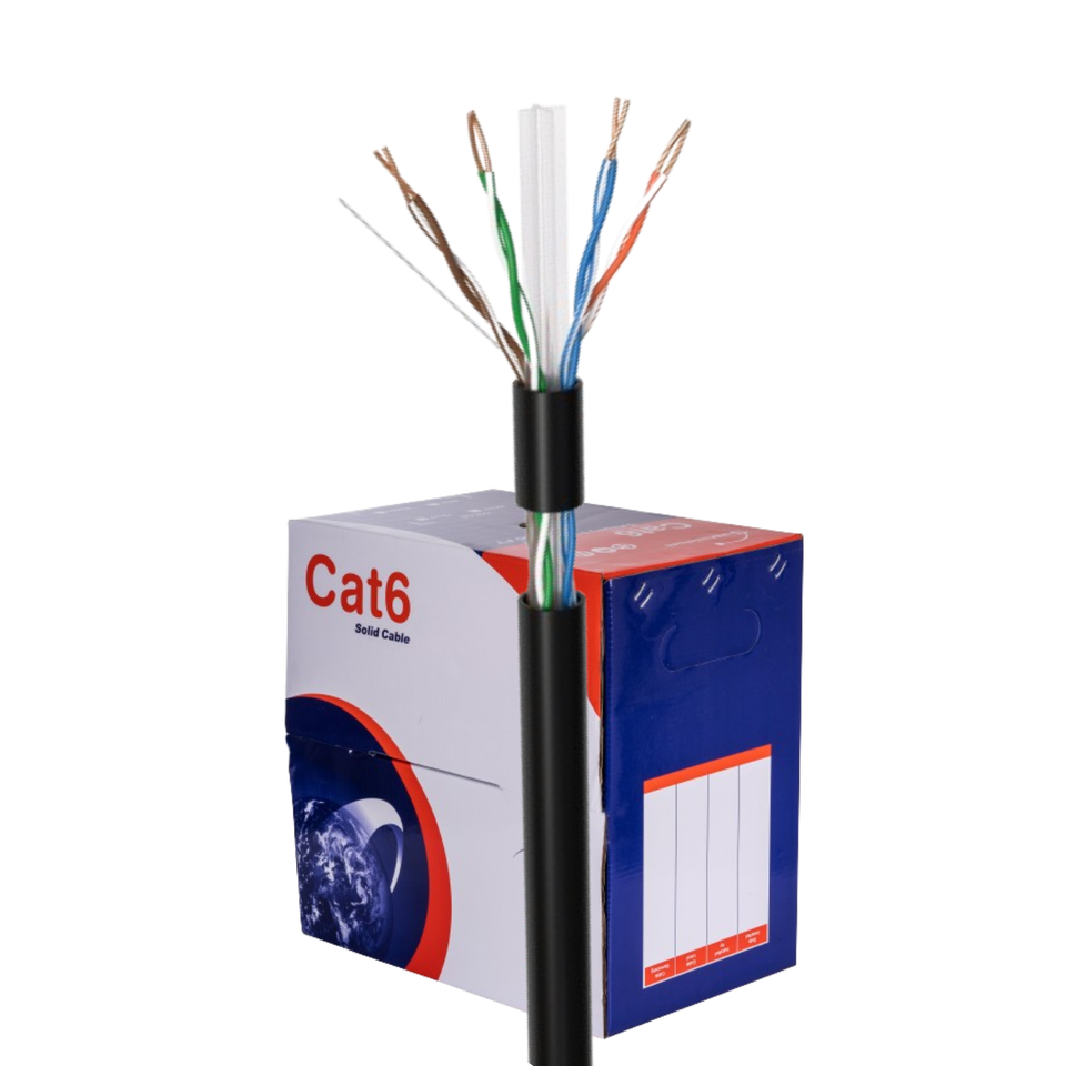 CAT5E CAT6 Cable 500FT 1000FT UTP Solid Network Ethernet CAT5 Bulk Wire ...