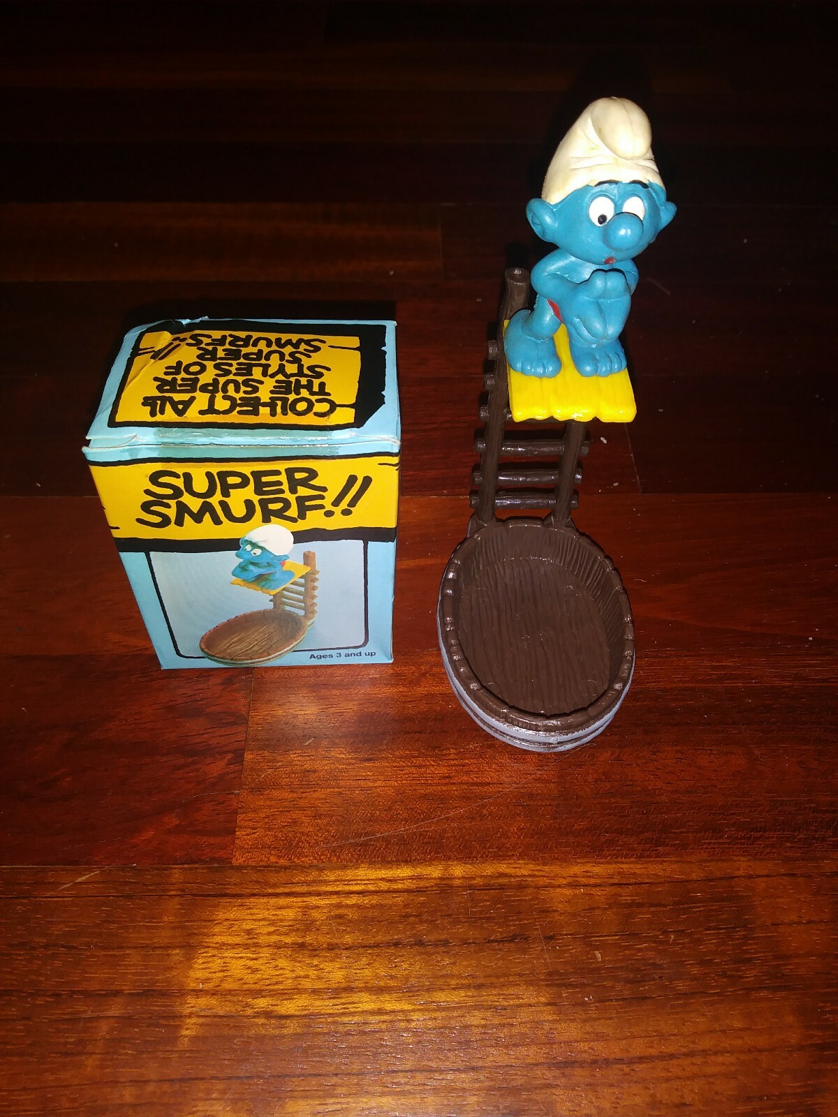 Vintage Super Smurfs 40243 High Diver RARE Figure Toy Diving Pool ...