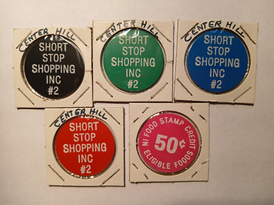 Center Hill, FL- set of 5 food stamp tokens | eBay