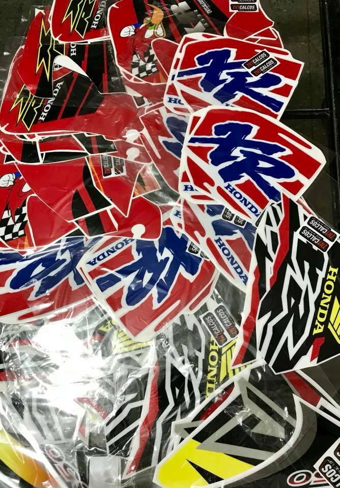 tank decals graphics for xr 250 xr250 94 orange blue thick laminate ...
