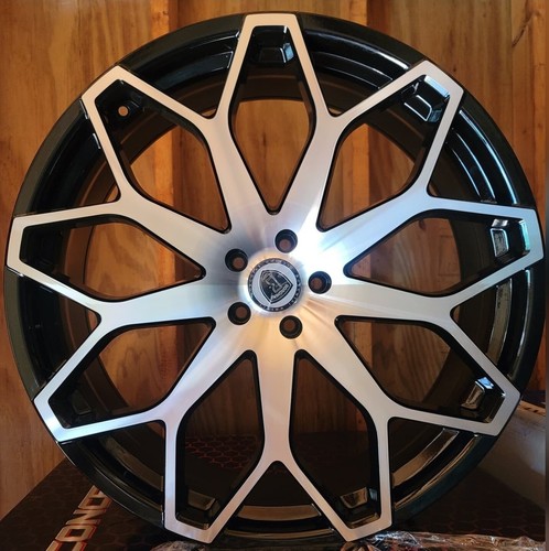 "26"" Inch Black Machined Elure 046 Wheels Rims 5x115 | 24 | One Piece ...