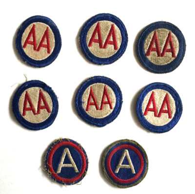 WWII US ARMY CENTRAL 3RD ARMY DOUBLE "A" -- 8 PATCHES | eBay