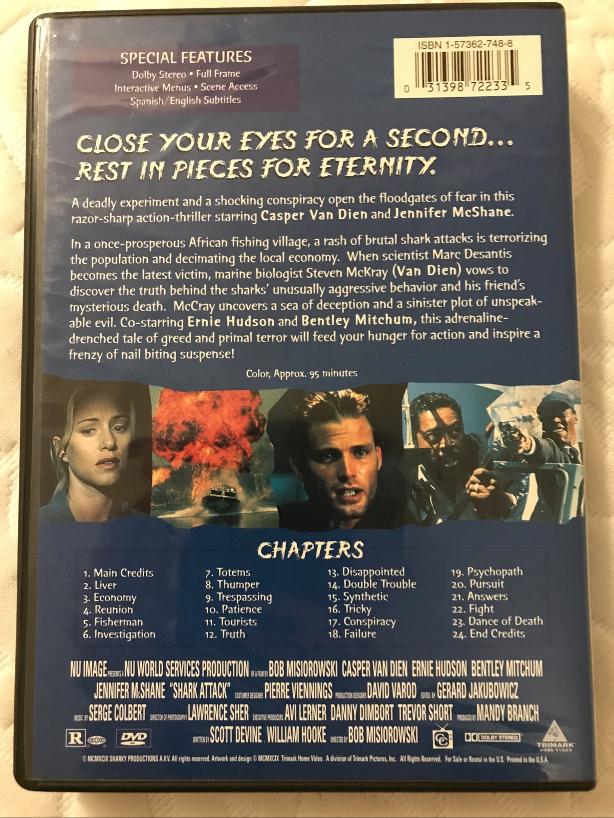 Shark Attack (DVD, 1999) Casper Van Dien,Authentic!! Real Pictures!! No ...