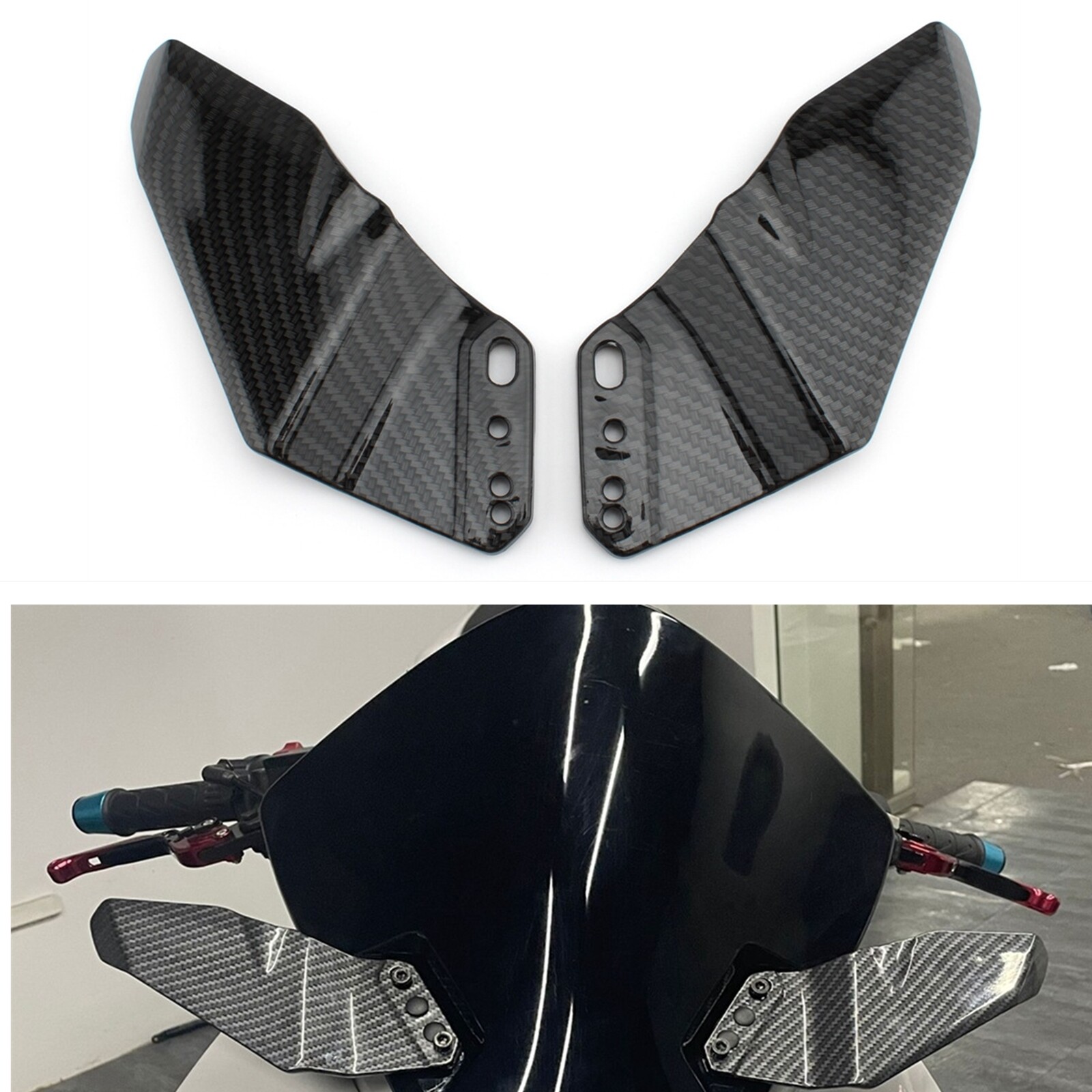 Front Fairing Winglets Spoiler Wing For YAMAHA YZF-R1 YZF-R6 YZF-R3 | eBay