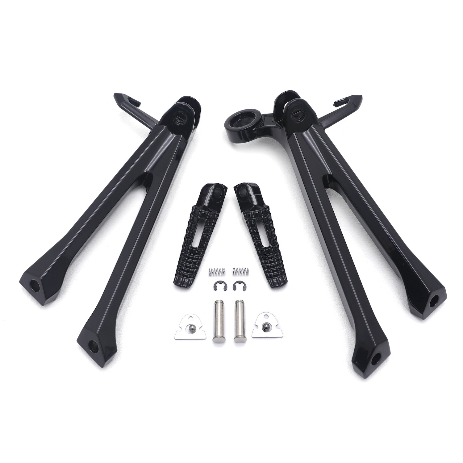 Black Rear Passenger Foot Pegs Footrest Bracket For 11-23 Suzuki GSX-R ...